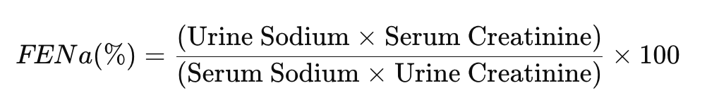FENa Calculator | Fractional Excretion of Sodium Calculator